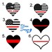 Thin Red Line Decal, Firefighter Car Decal, Thin Red Line Heart Decal ...