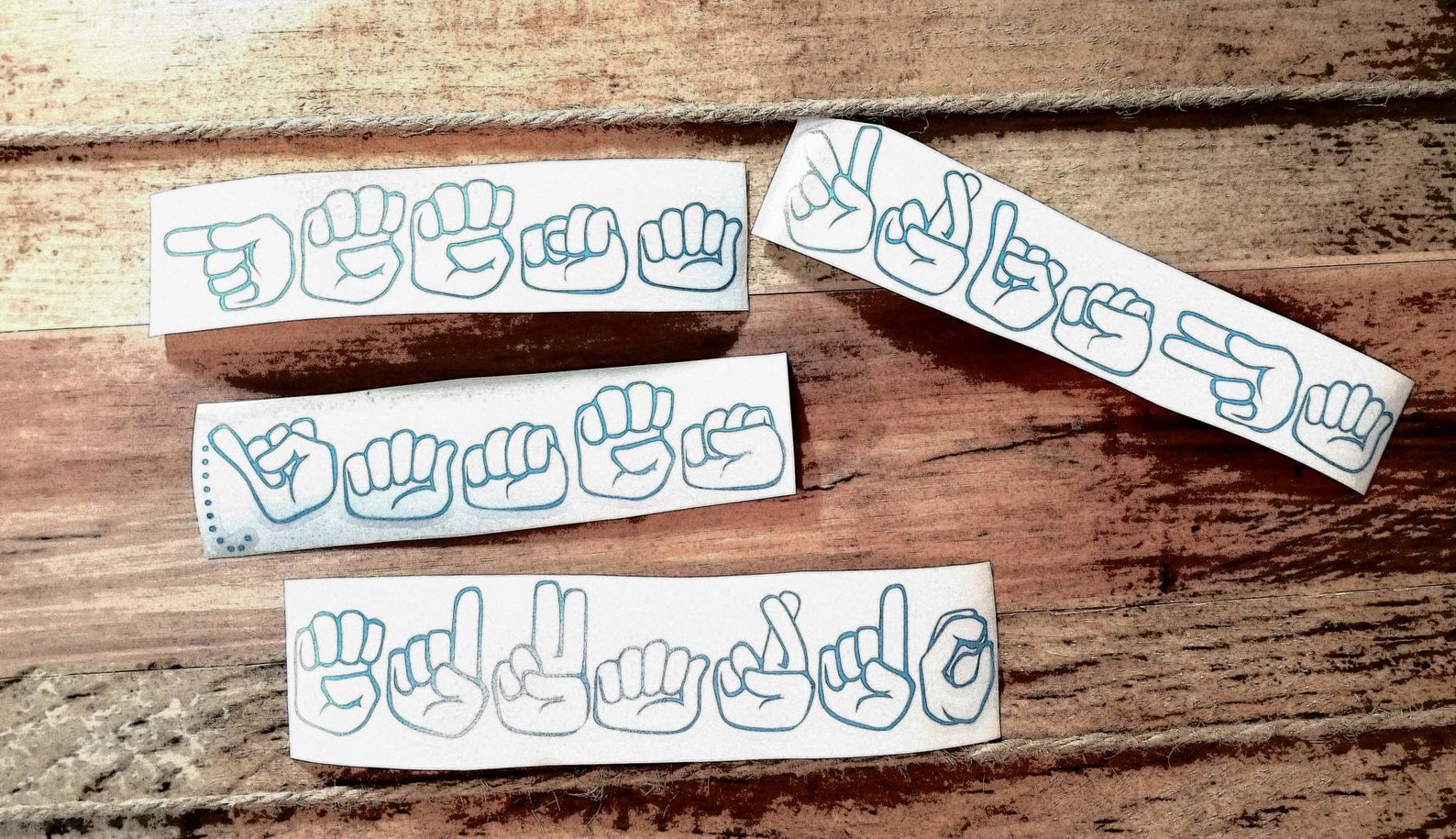 ASL Finger Spelling Decals. ASL Decals Sign Language Decal - Etsy