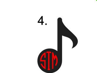 Music Monogram Decal Music Monogram Treble Clef Monogram | Etsy