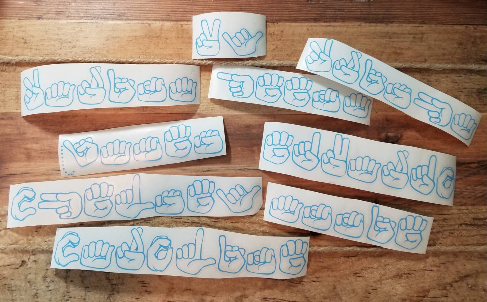 ASL Finger Spelling Decals. ASL Decals Sign Language Decal - Etsy