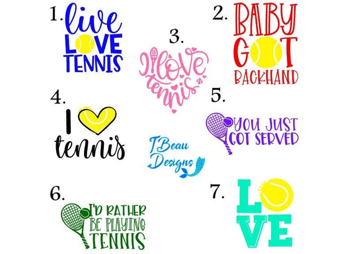 Tennis Decals, Tennis Decal Sticker, Tennis Lover Gift, Tennis Tumbler ...