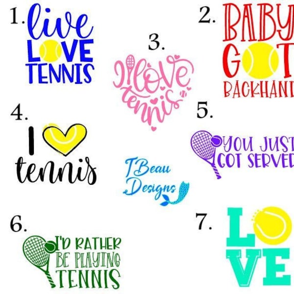 Tennis Decal - Etsy