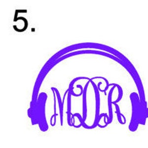 Music Monogram Decal, Music Monogram, Treble Clef Monogram, Music Note ...