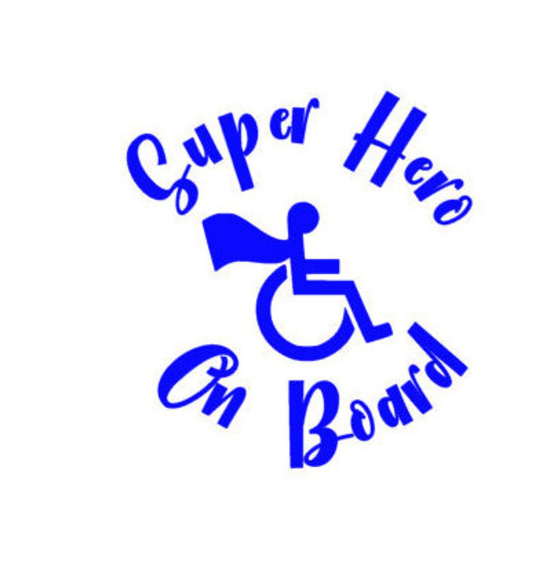 Super Hero Handicapped Decal, Handicap Decal, Special Needs Decal ...