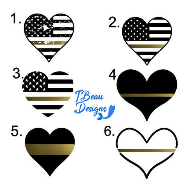 Thin Gold Line Decal - Etsy