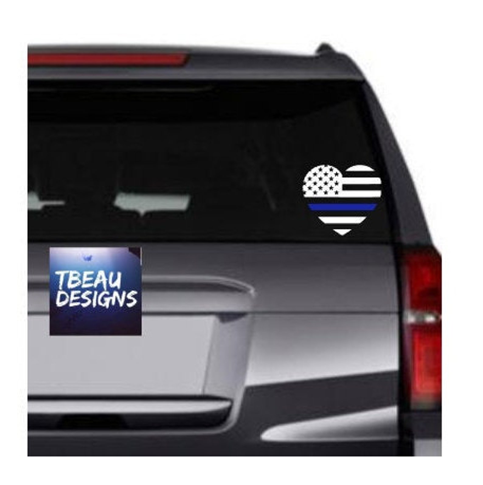 Thin Blue Line Decal Blue Line Decal Thin Blue Line Heart | Etsy
