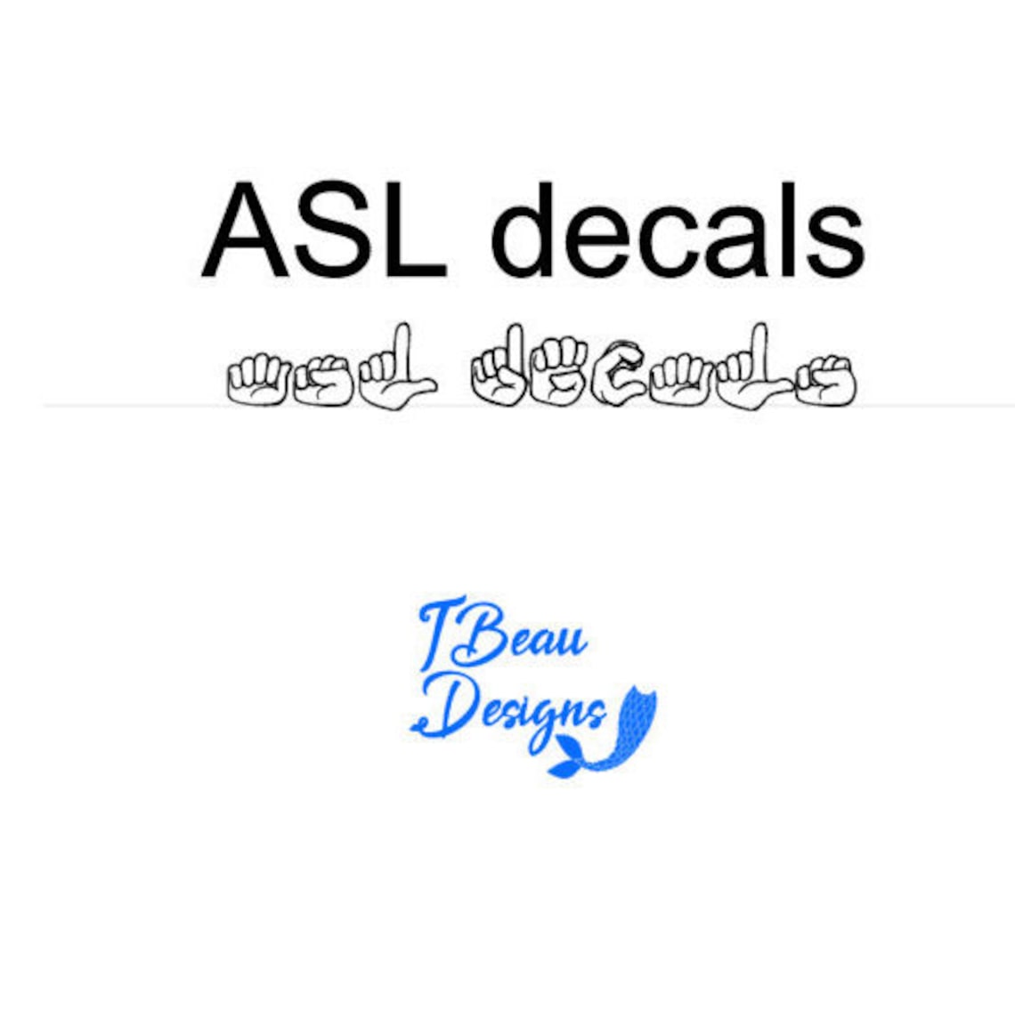 ASL Finger Spelling Decals. ASL Decals Sign Language Decal - Etsy