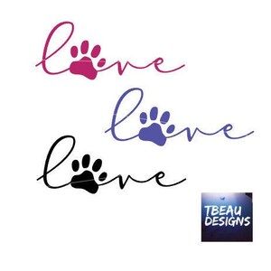 Dog Lover Car Decals, Animal Lover Vinyl Decals, Cat Love Decal, Dog ...