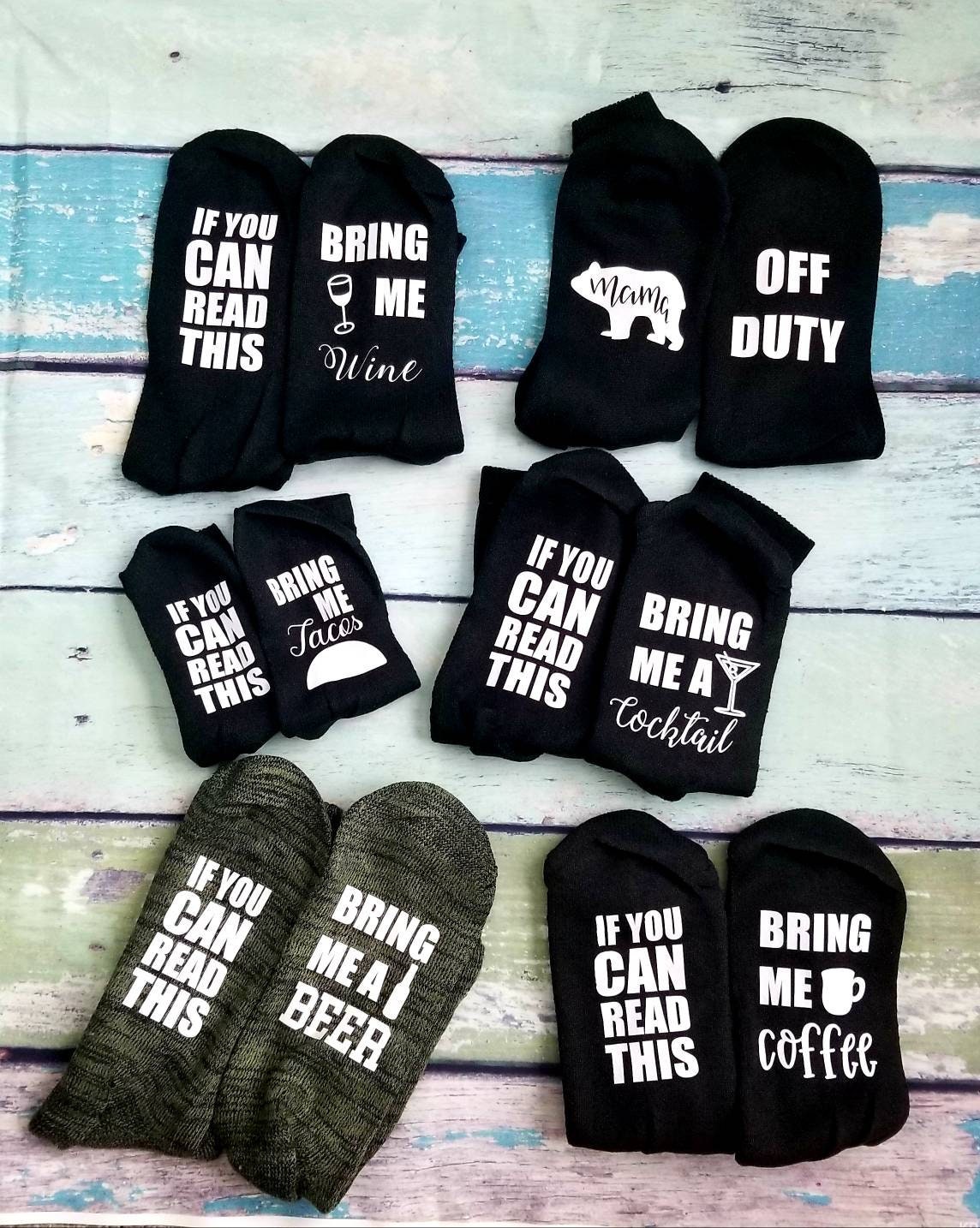 Funny Socks Novelty Socks Mom gifts Dad gifts Gag gift | Etsy