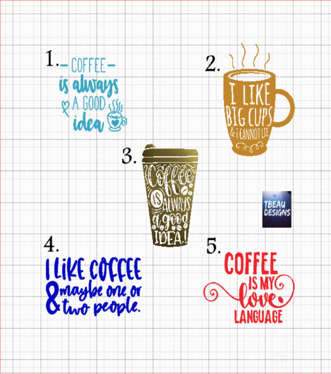 Coffee Decals, Coffee Decal Sticker, Coffee Lover Gift, Coffee Tumbler ...