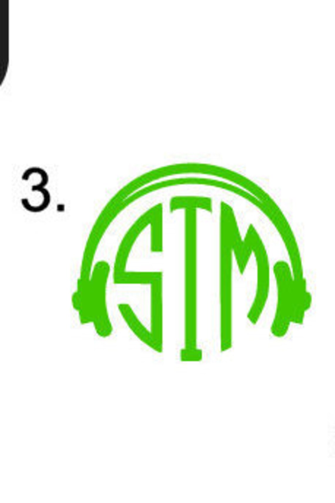 Music Monogram Decal Music Monogram Treble Clef Monogram | Etsy