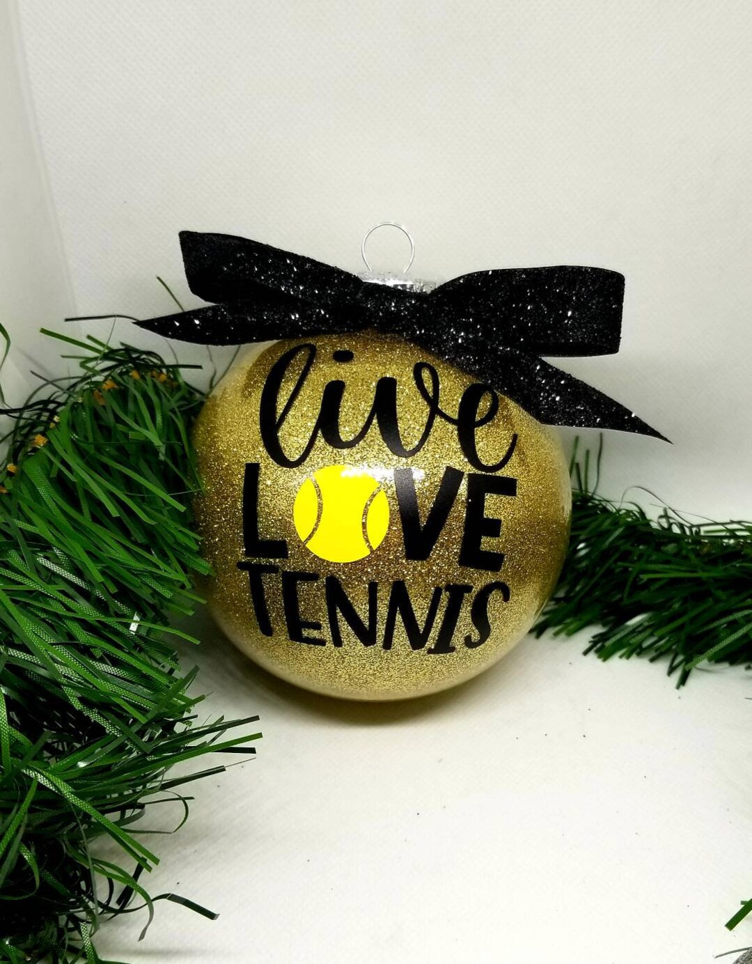 Live, Love Tennis Ornament, Tennis Ornament, Tennis Lover Ornament ...