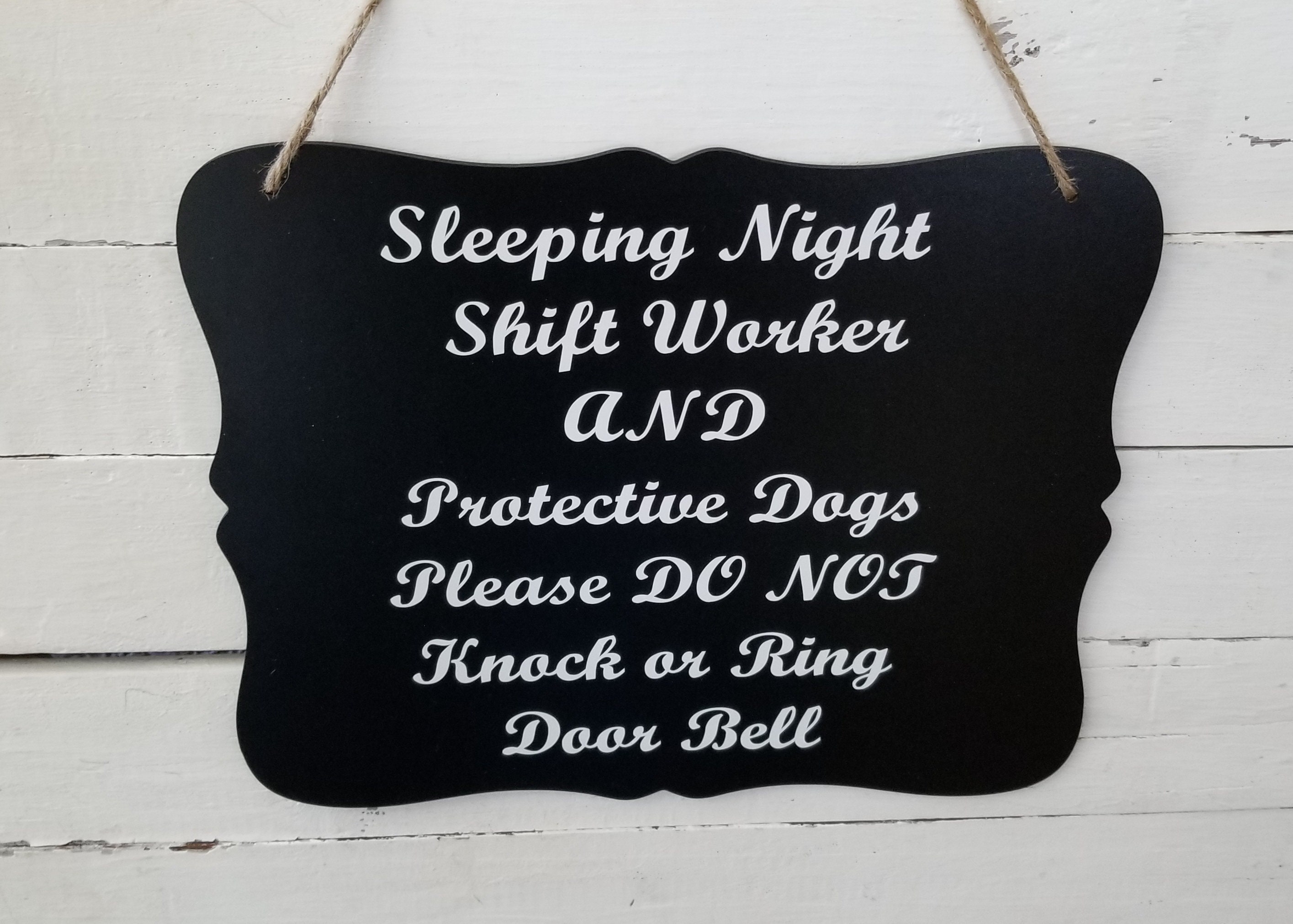 Day Sleeper Sign Night Shift Worker Sign Beware of Dog Sign | Etsy