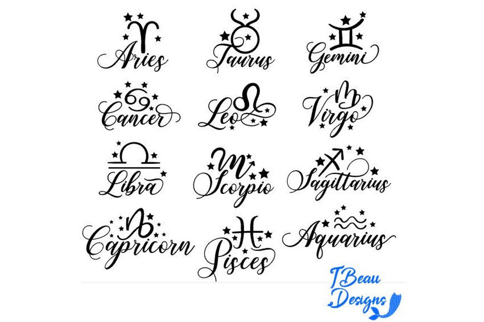 Star Sign Decals,you Pick Astrology Decal, You Pick Zodiac Decal ...