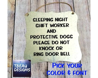 Night Shift Sign - Etsy