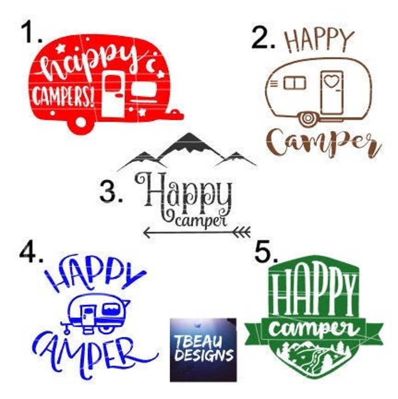Camping Decals Happy Camper Decal Happy Camper Decals - Etsy