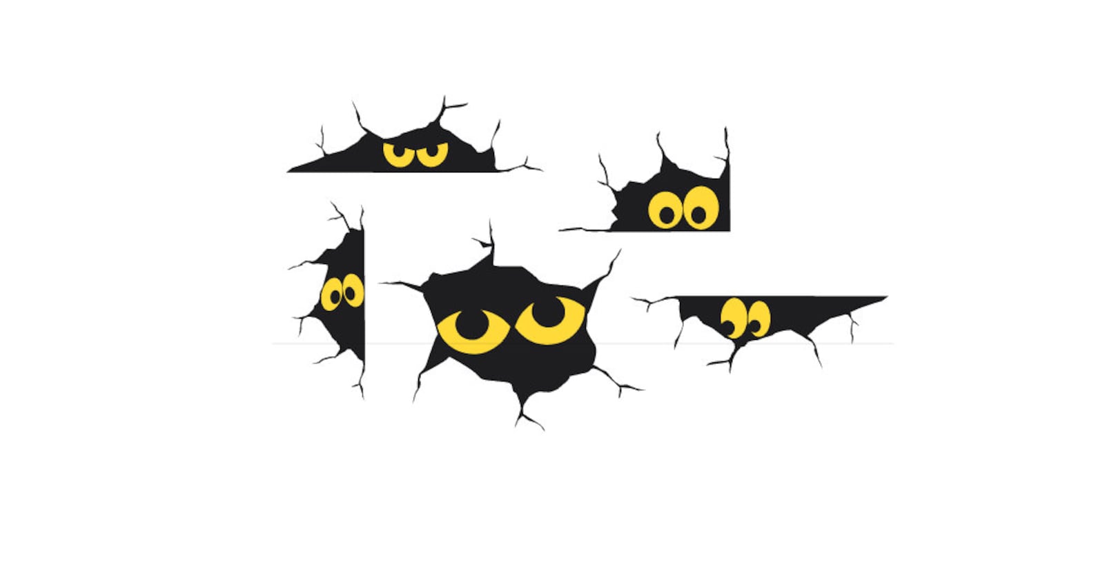 Halloween Decals Spooky Decals Scary Window Decals Creepy - Etsy