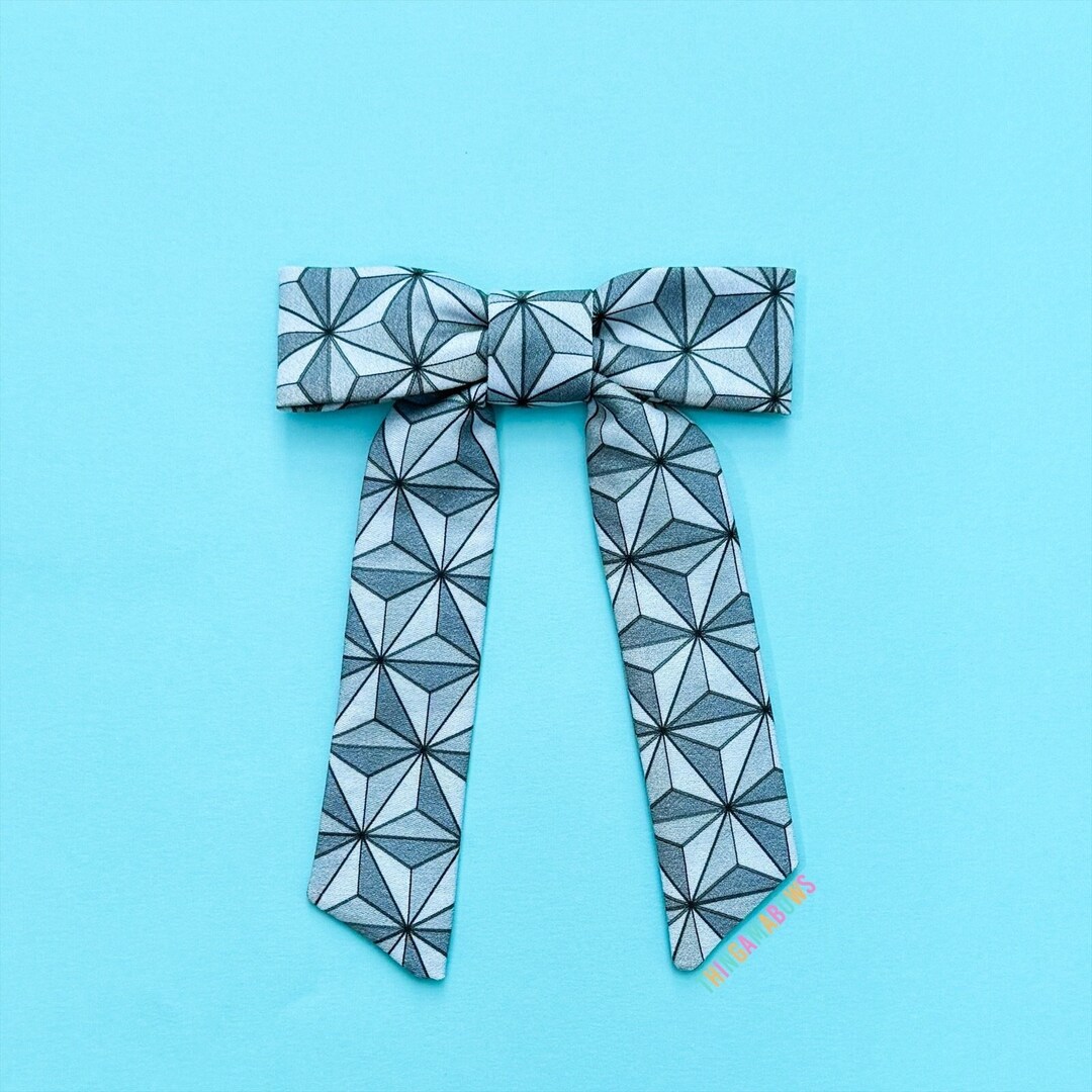 Epcot Spaceship Earth Hair Bow | Disney World Hair Ribbon | Preppy ...