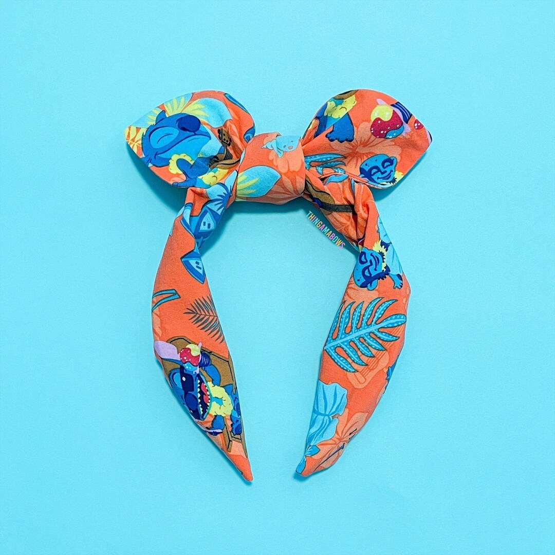 Stitch Aulani Knot Bow Headband Disney Resort DVC Bowband Disney ...