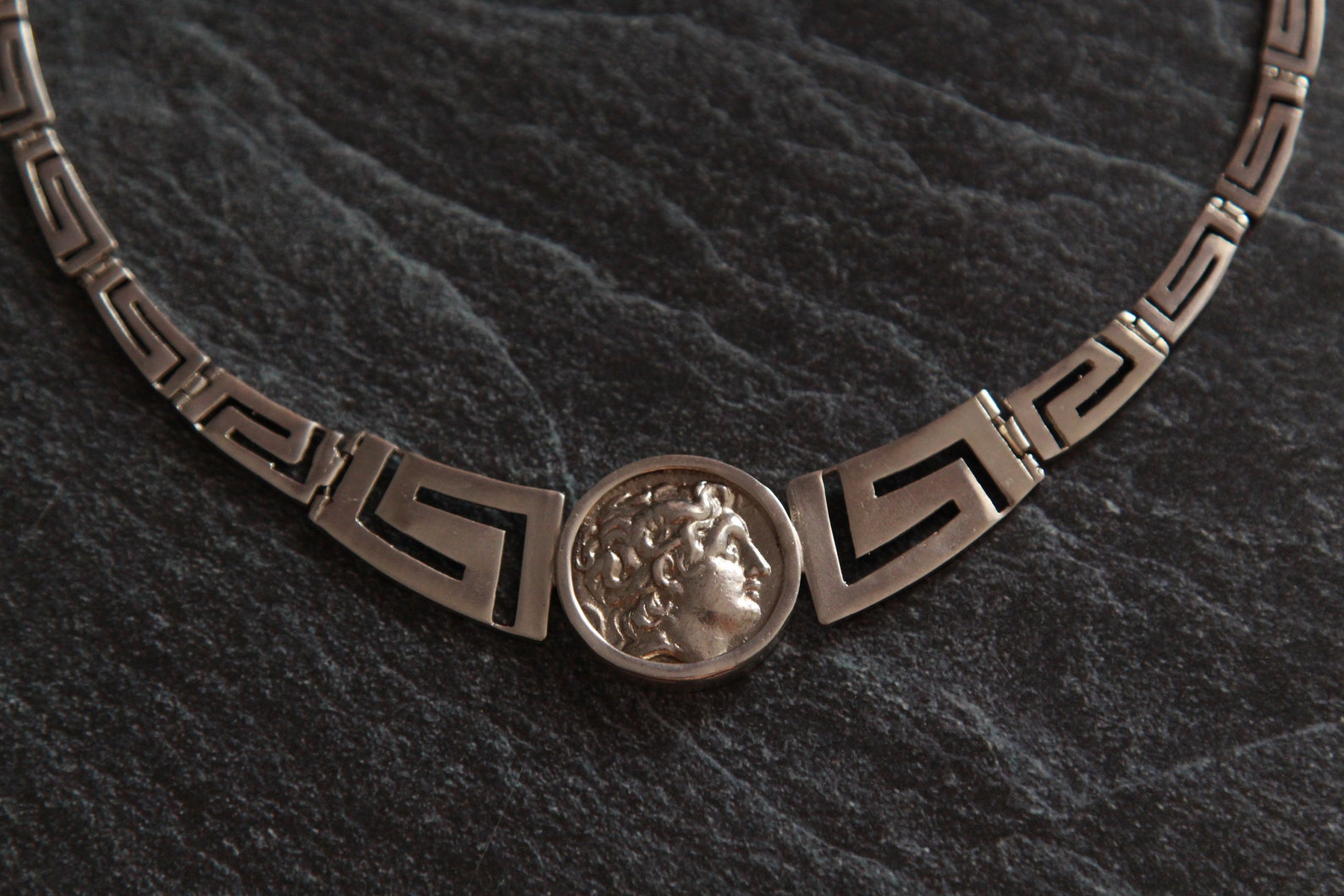 Meander Necklace/sterling Silver Ancient Greek Jewelry/silver 925 ...
