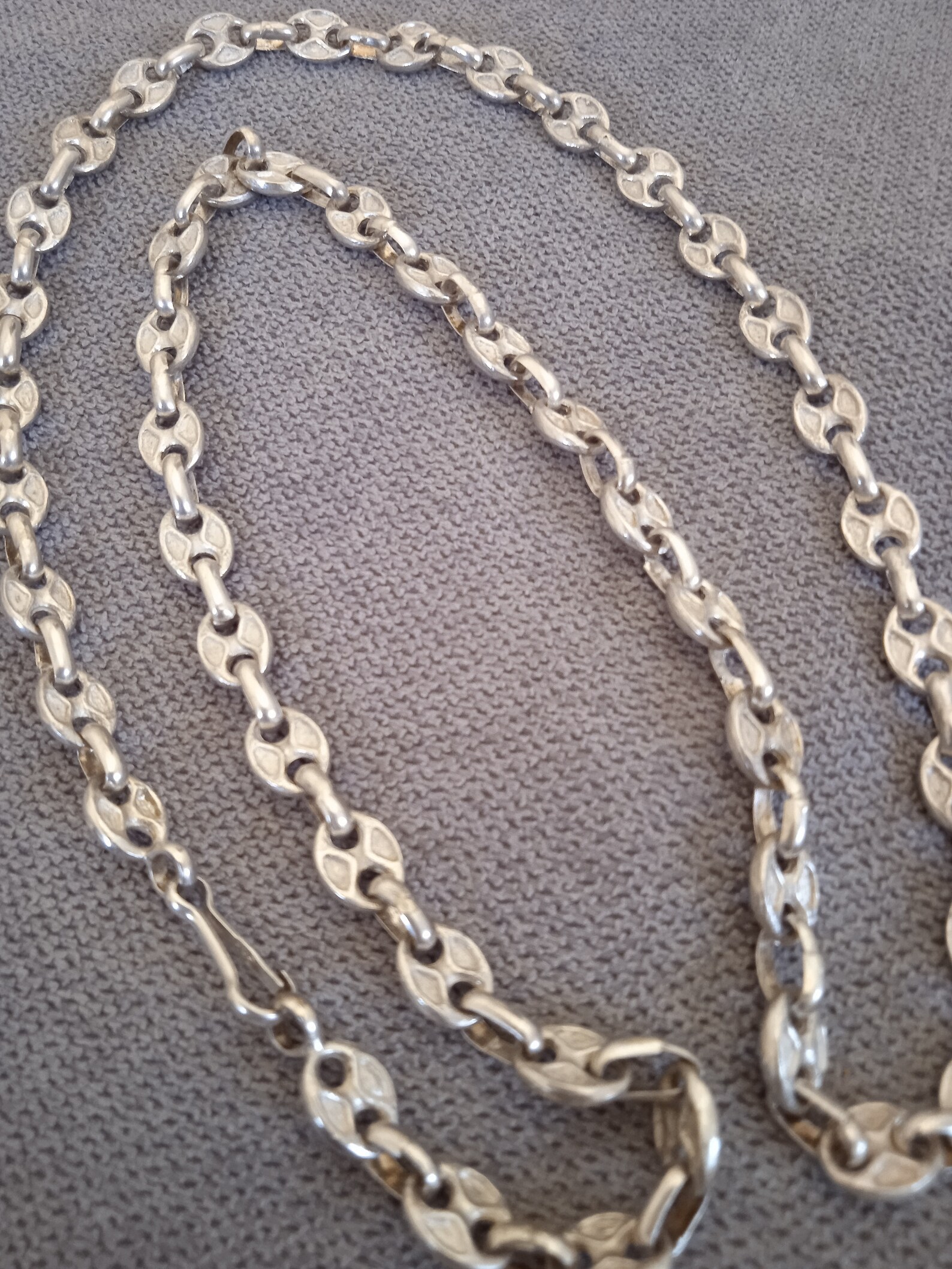 Chunky Sterling Silver Chain Necklace, Massive Necklace for Men, Solid ...
