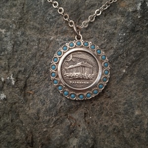 Necklace Pendant Parthenon, Pendant Silver Coins , Pendant Gold ...