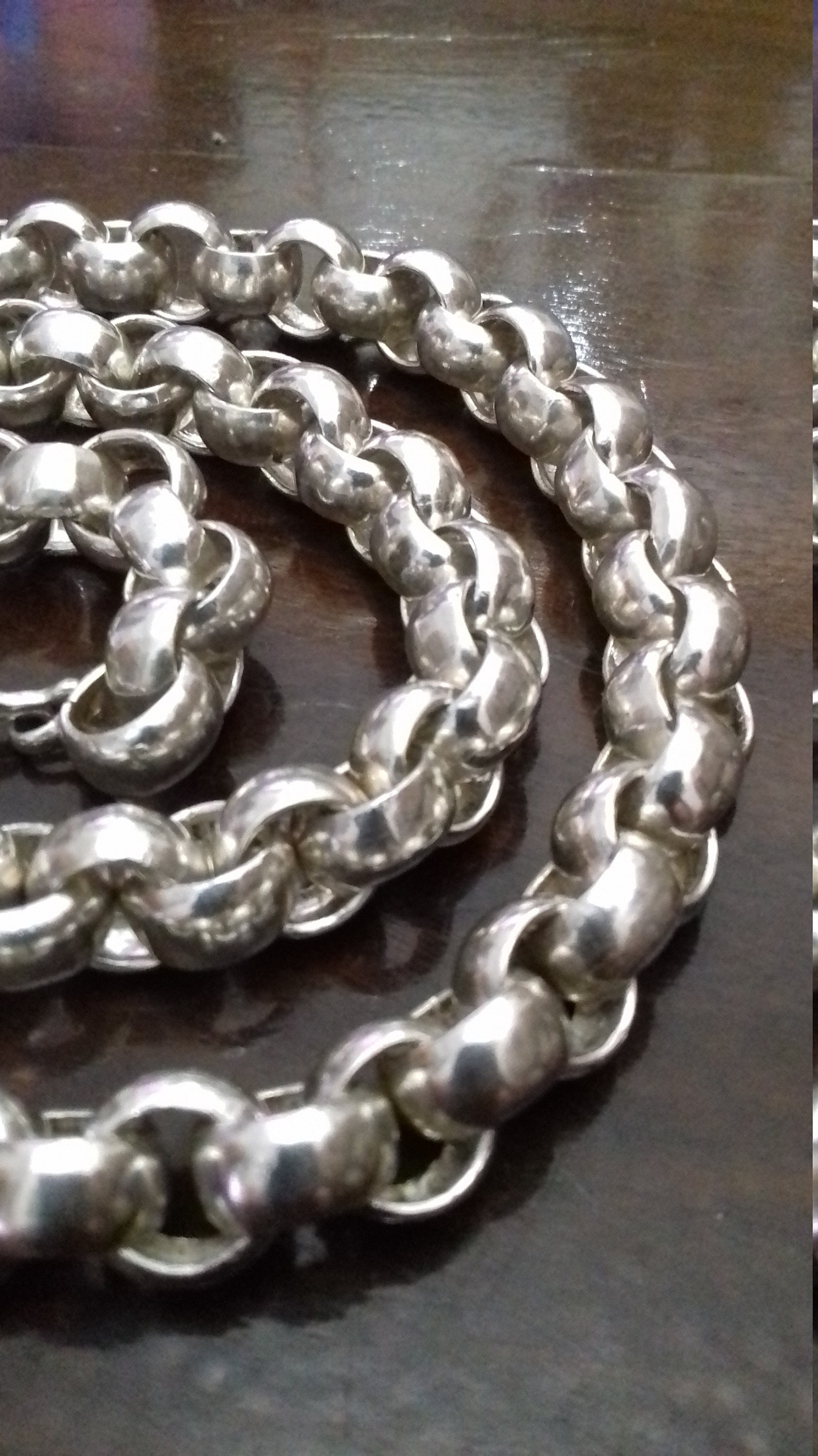 Sterling Silver Rolo Chain Chunky Sterling Silver Chain | Etsy