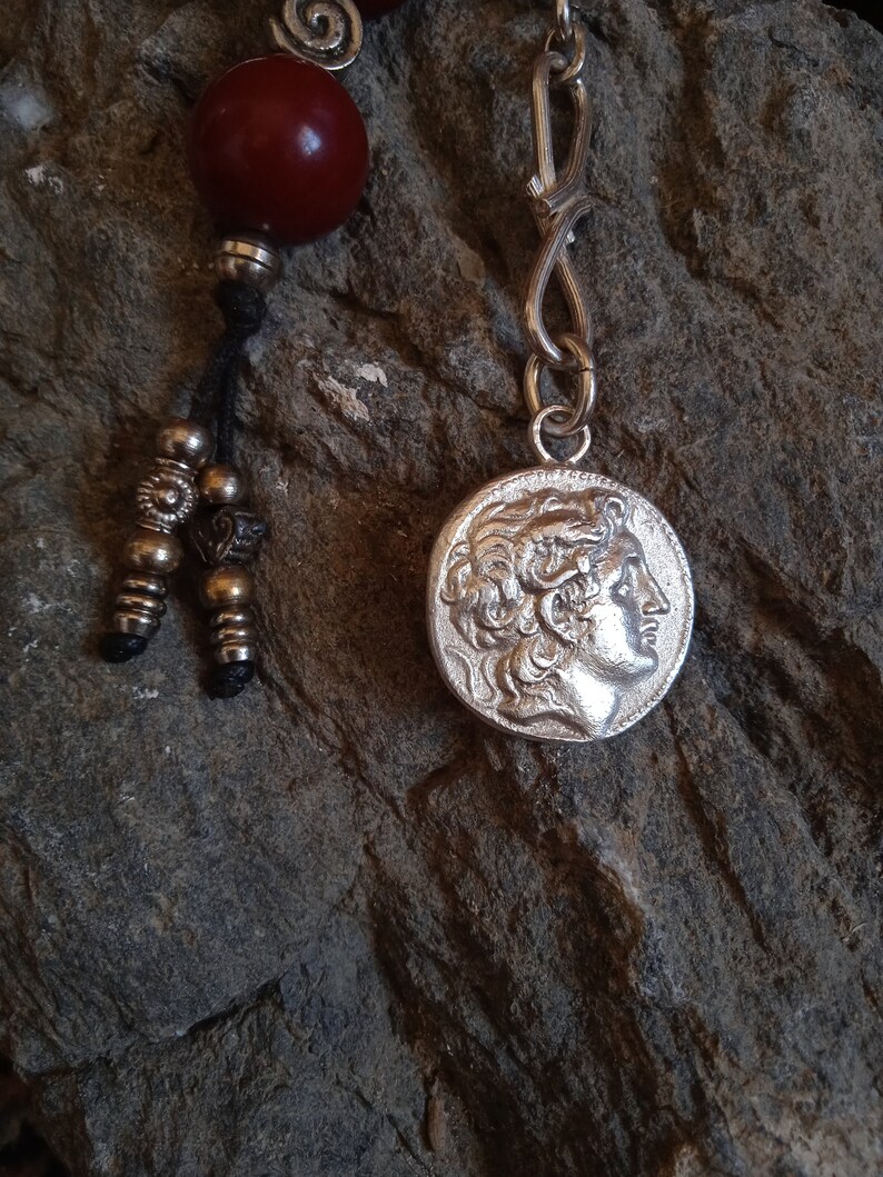 Keychain Coins Sterling Silver Coins Alexander Coins Macedonia - Etsy