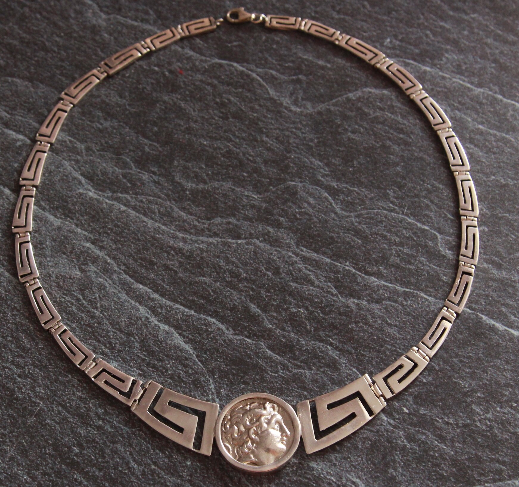 Meander Necklace/sterling Silver Ancient Greek Jewelry/silver 925 ...
