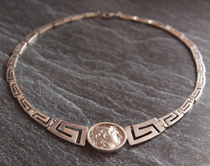 Meander Necklace/sterling Silver Ancient Greek Jewelry/silver 925 ...