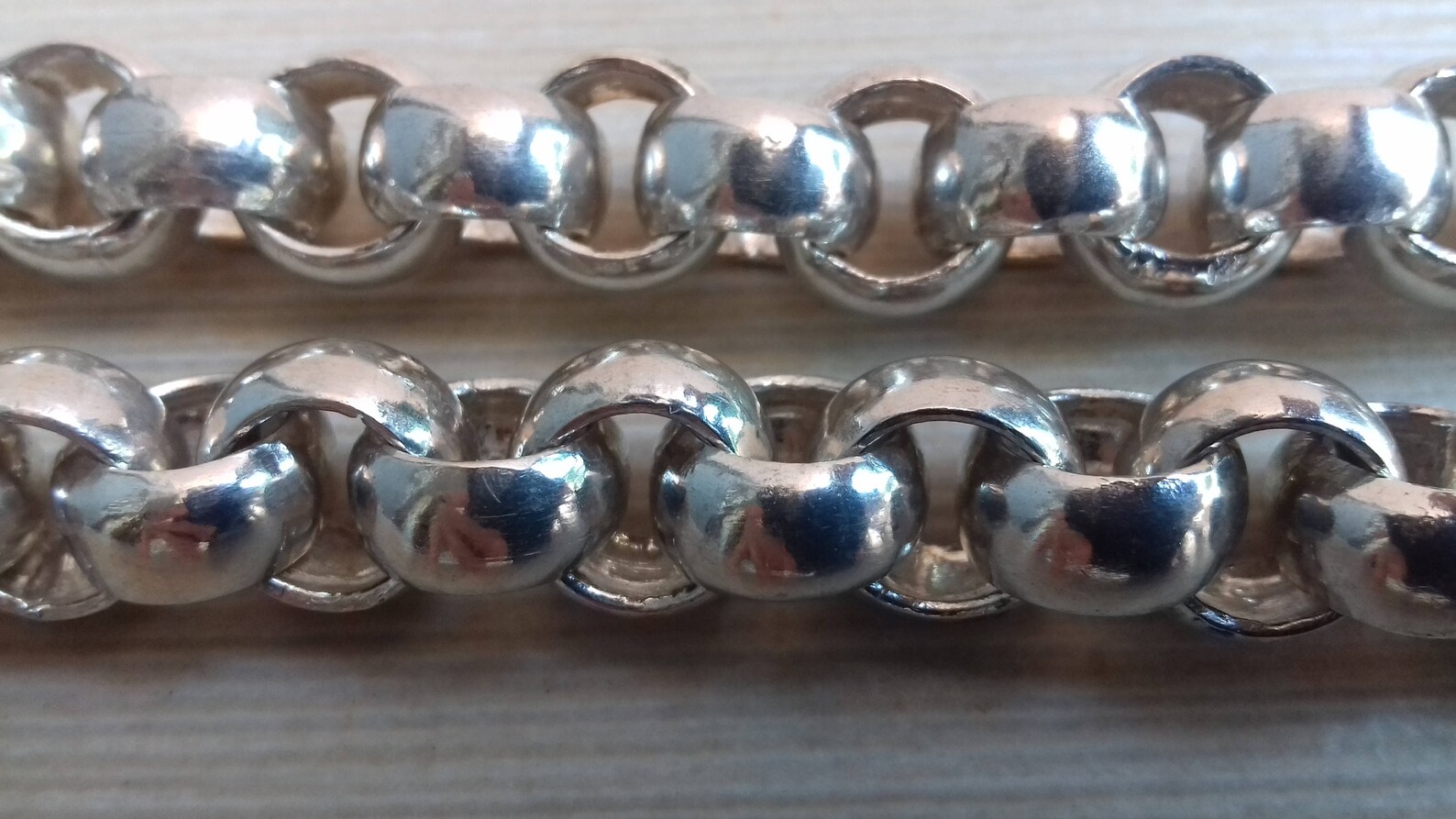 Sterling Silver Rolo Chain Chunky Sterling Silver Chain | Etsy