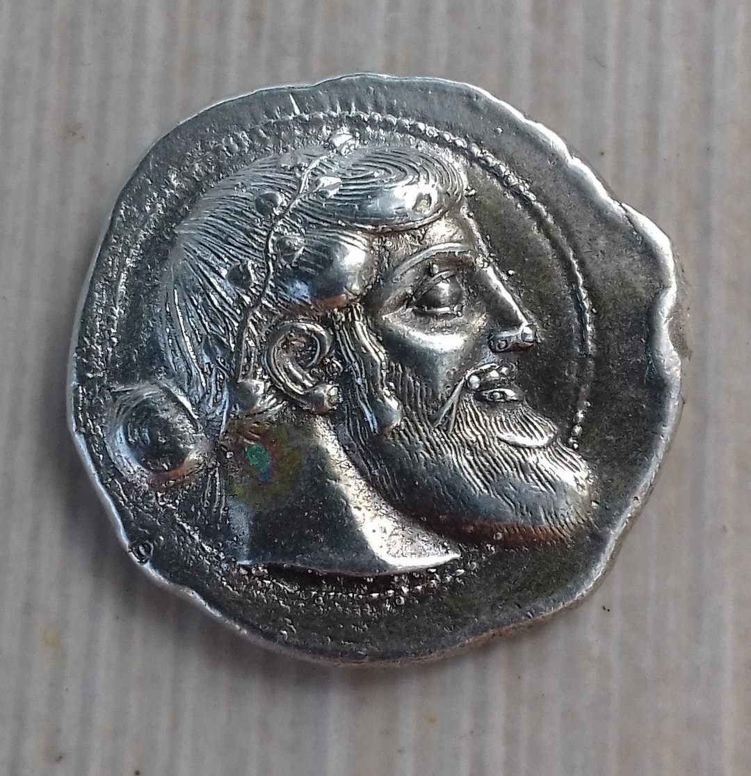 Greek Coins, Dionysus Attic Tetradrachm,massive Sterling Silver 925 ...