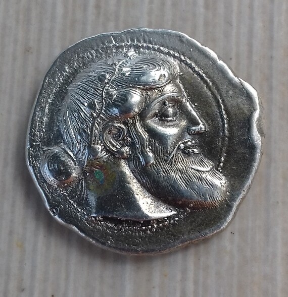 Greek Coins Dionysus Attic Tetradrachmmassive Sterling | Etsy
