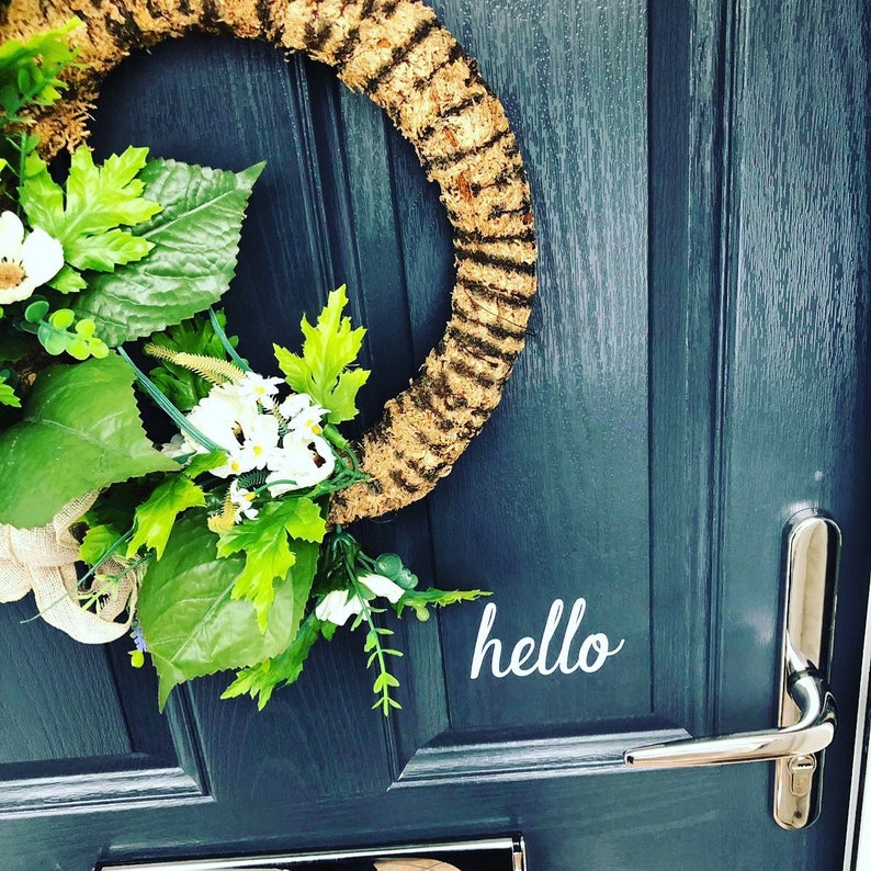 Hello Door Sticker Decal Welcome Noel Joy Xmas Seasonal quirky | Etsy