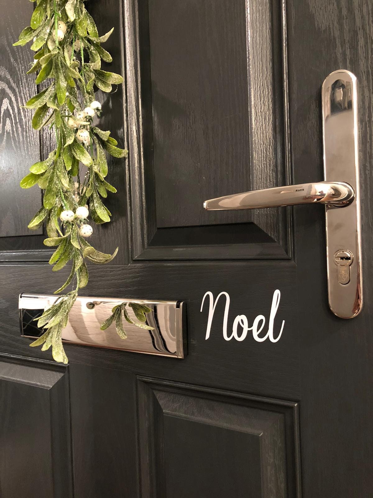 Hello Door Sticker Decal Welcome Noel Joy Xmas Seasonal quirky | Etsy