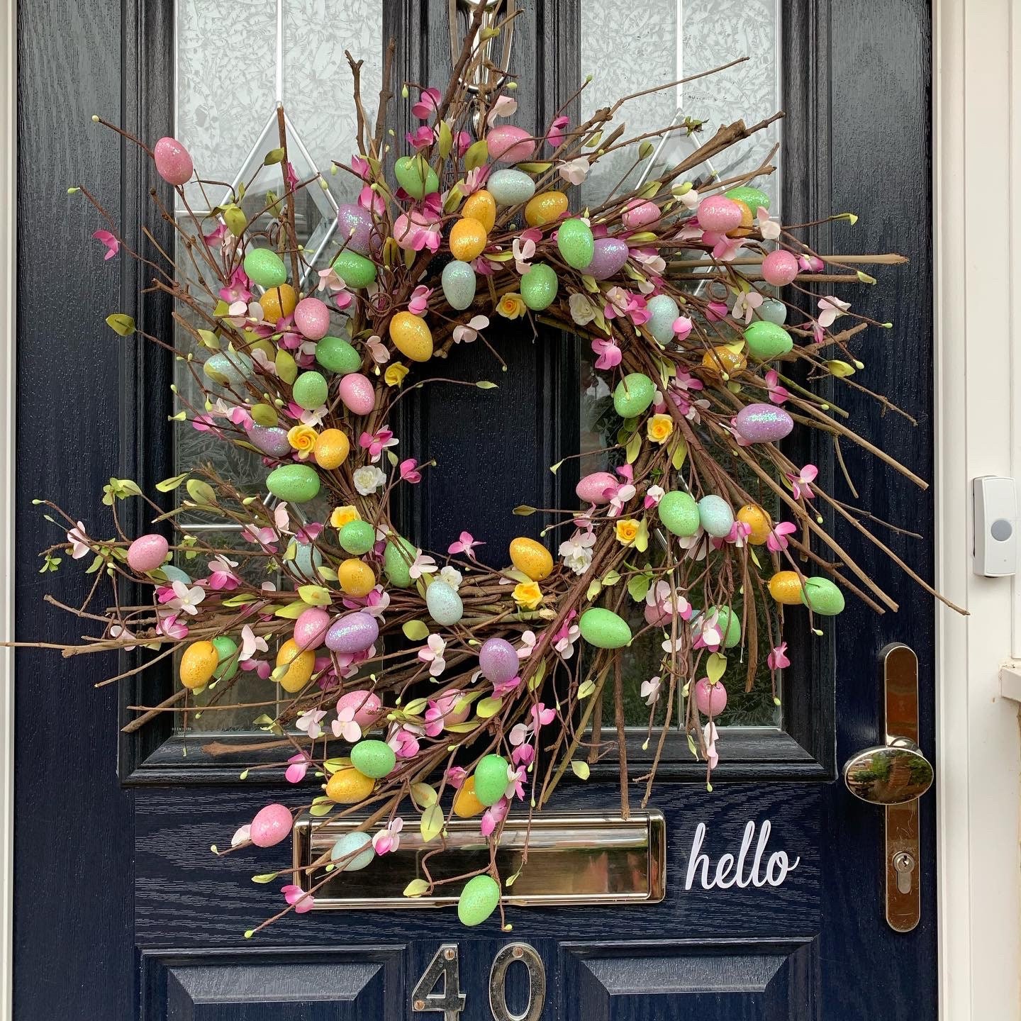 Hello Door Sticker Decal Welcome Noel Joy Xmas Seasonal quirky | Etsy