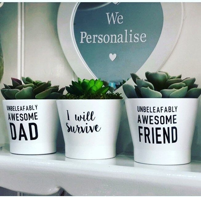 Personalised Plant Pot Birthday Anniversary Friendship Fun - Etsy UK