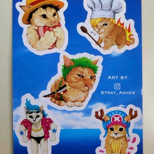 One Piece Cat-meme Vinyl Stickers - Etsy UK