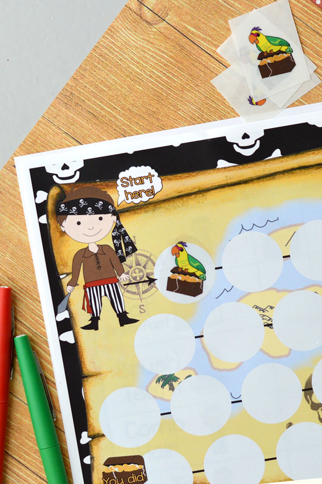 Pirate Chore Chart Reward Chart - Etsy