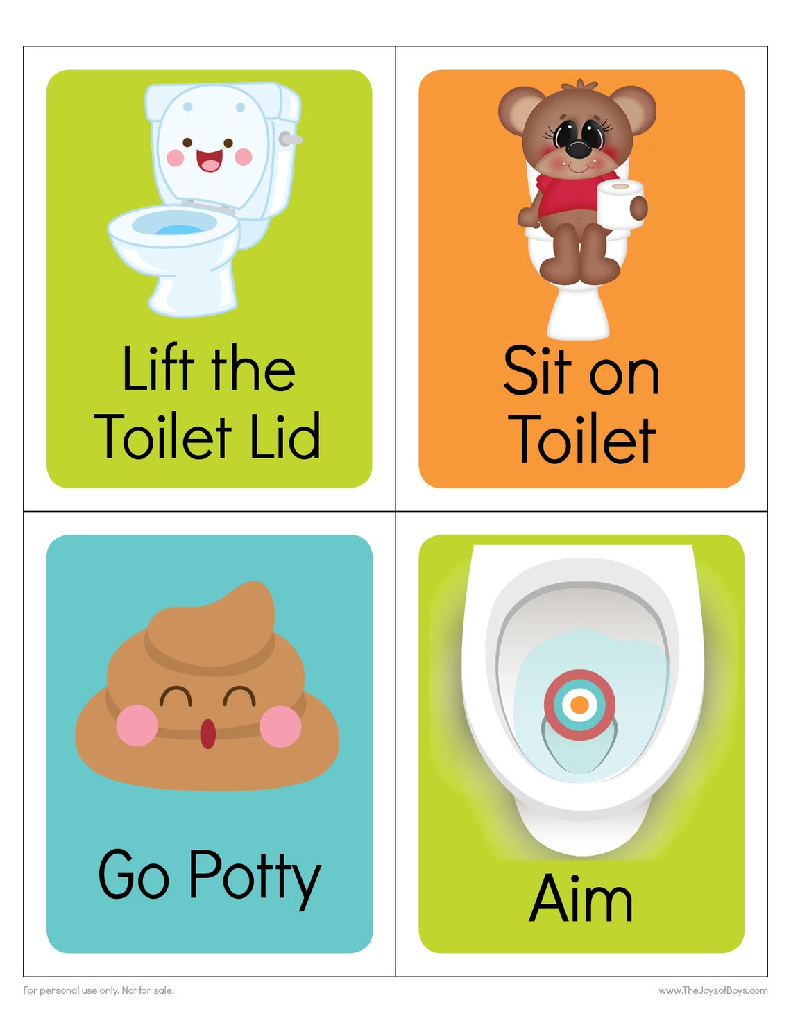Potty Training Visual Schedule Cards - Etsy