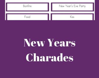 Printable New Year's Eve Charades Charades Family Charades New Year's ...