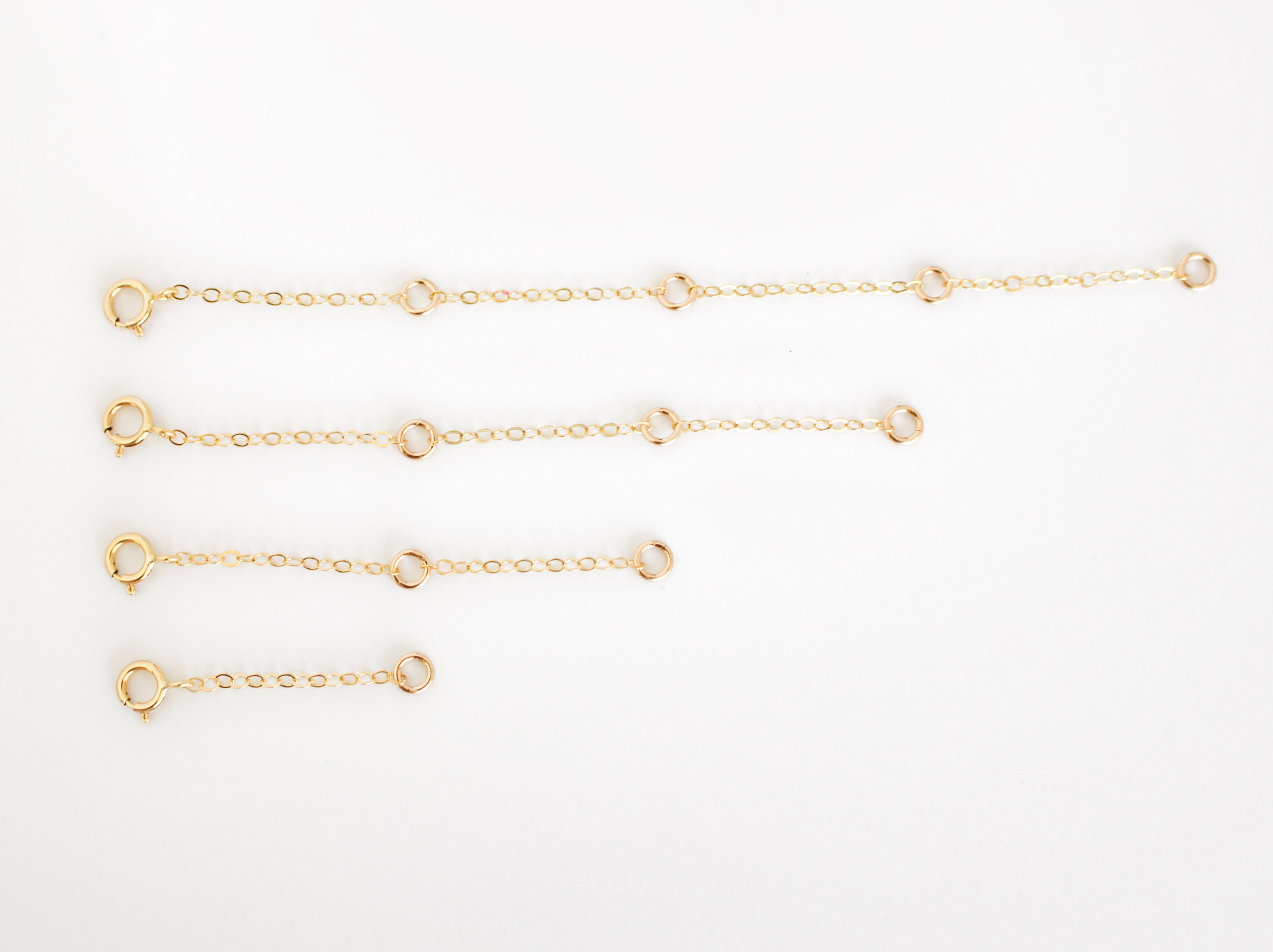 14K Gold Filled Chain Extender 1 2 3 4 Inches Extension - Etsy