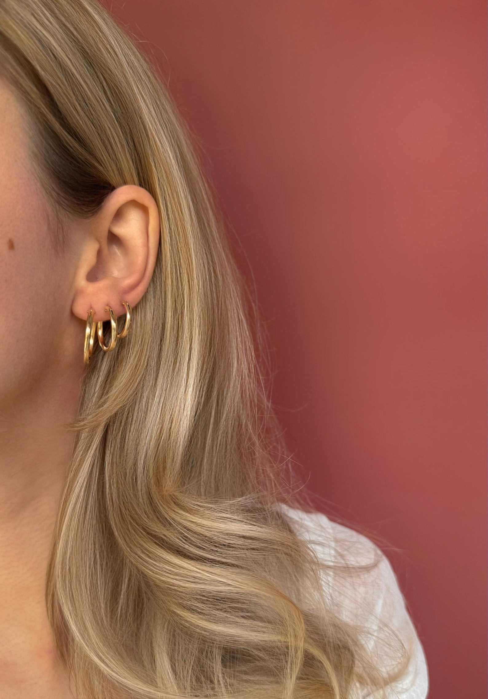 14k Gold Filled Thick Hoops Earrings · Tarnish Free Creole Earrings · 1 ...