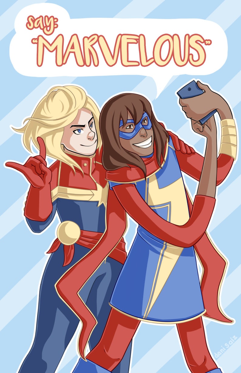 Captain and Ms. Marvel: Marvelous Poster - Etsy