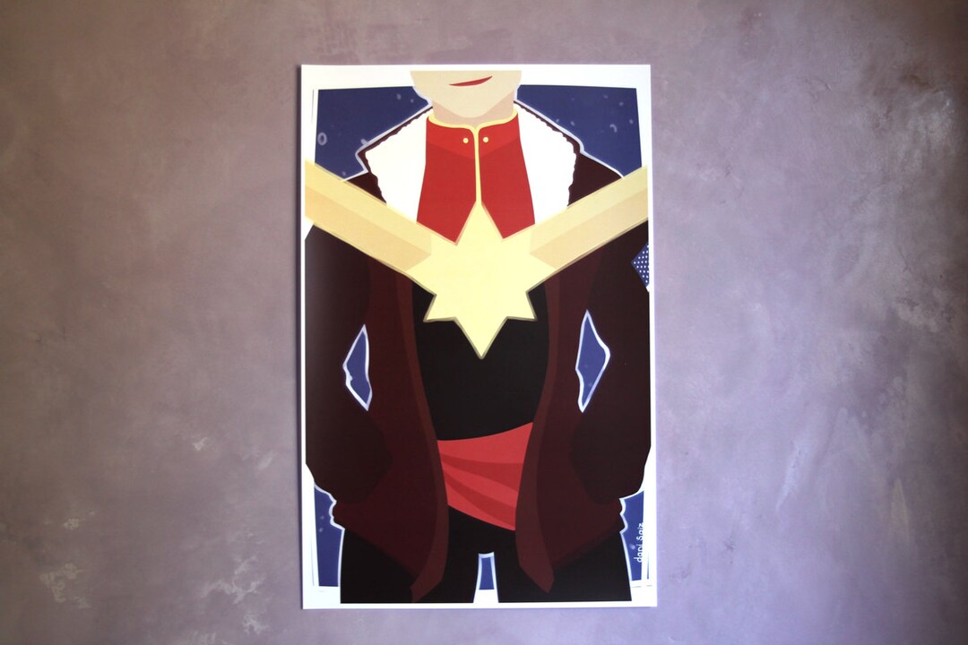 Captain Marvel Power Pose Poster - Etsy
