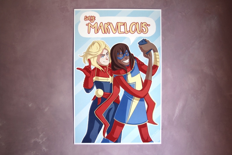 Captain and Ms. Marvel: Marvelous Poster - Etsy