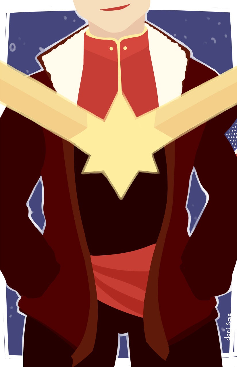 Captain Marvel Power Pose Poster - Etsy
