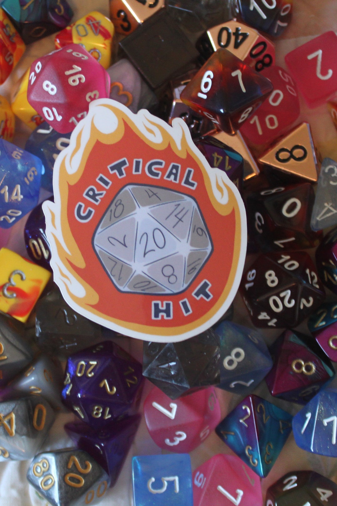 Critical Hit Vinyl Sticker Decal, D20, Tabletop Roleplay Game Gifts ...