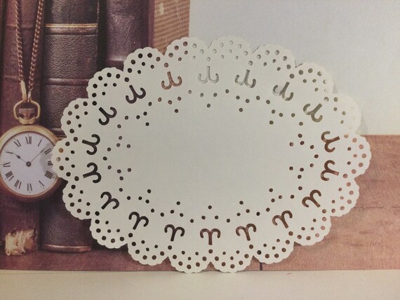 Oval PAPER DOILIES/COASTERS. Set of Six 6. A Beautiful - Etsy