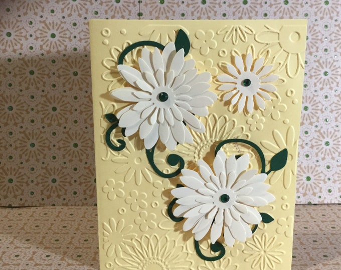 BLANK GREETING Card-handmade-left Blank Inside for Own Sentiments ...